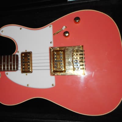 Schecter PT Telecaster 1984 - Pink/White | Reverb