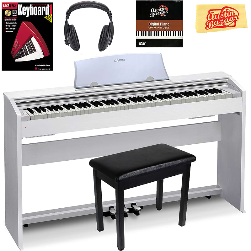 Casio PX-770 Privia Digital Piano - White w/ Furniture Bench | Reverb
