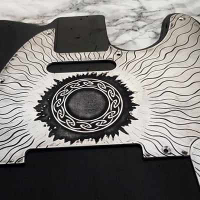 Custom telecaster hand-engraving etching relic celtic circle | Reverb