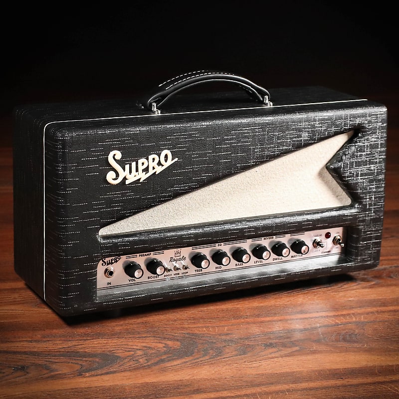Supro 1932RH Royale 35/50-Watt Tube Amp Head – Black Scandia | Reverb