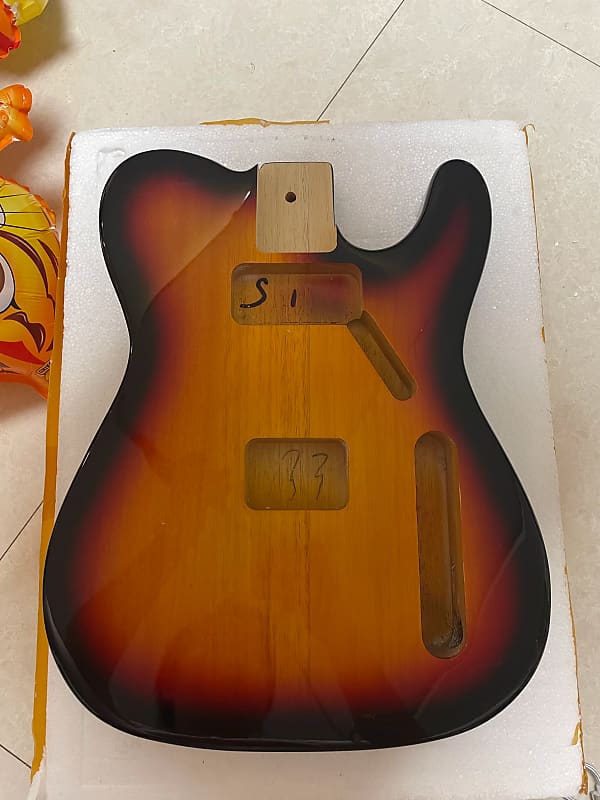Tobacco Burst Poplar Wood Tele Telecaster Style Guitar Body | Reverb
