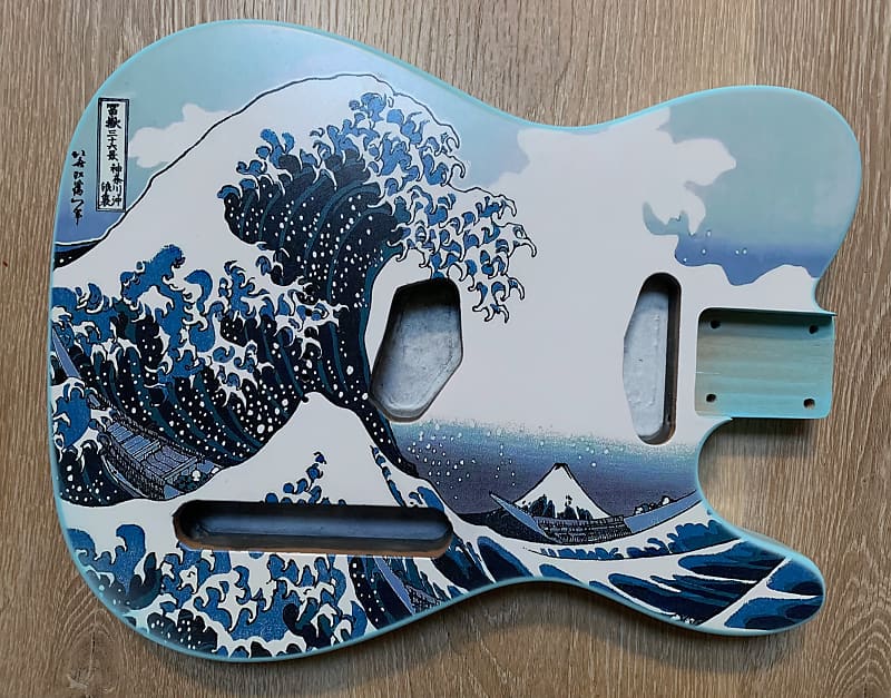 Custom Art Printed Wave Telecaster Body | Reverb