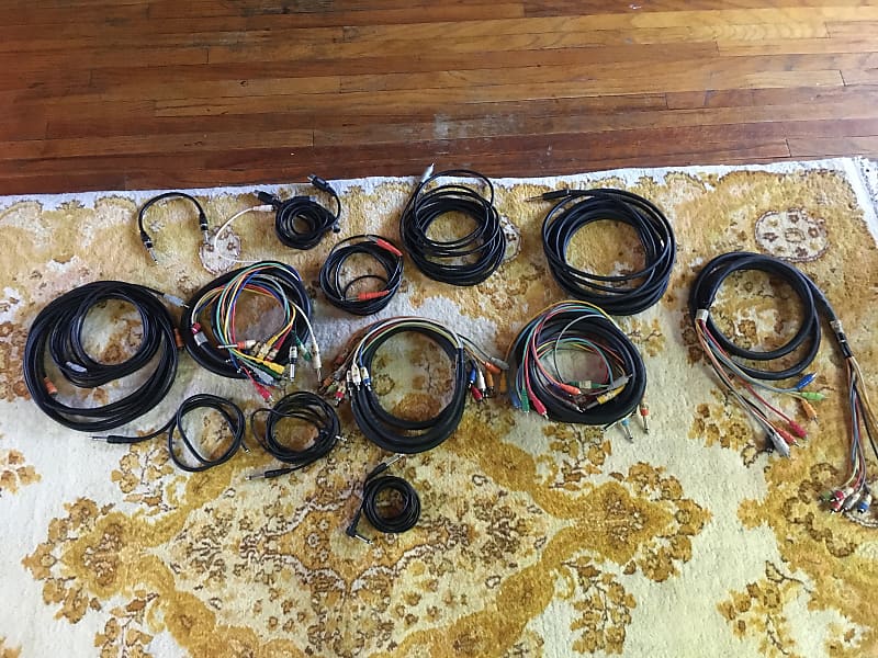 Cable lot. Bunch of hosa snakes and random cables | Reverb