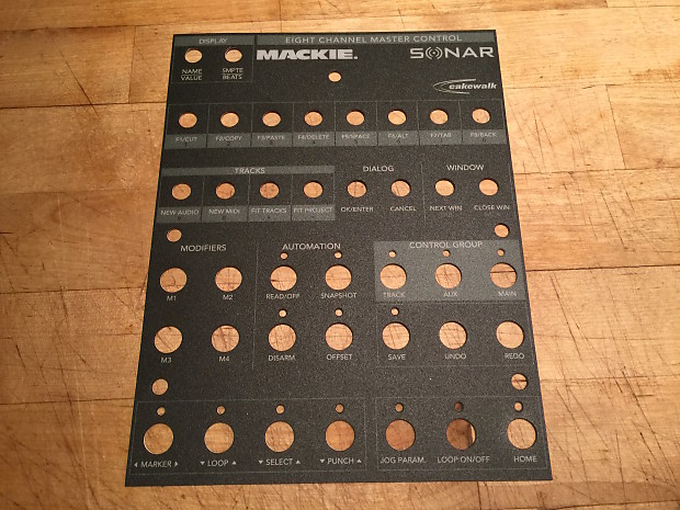 MACKIE CONTROL UNIVERSAL LEXAN OVERLAY SONAR CAKEWALK- | Reverb