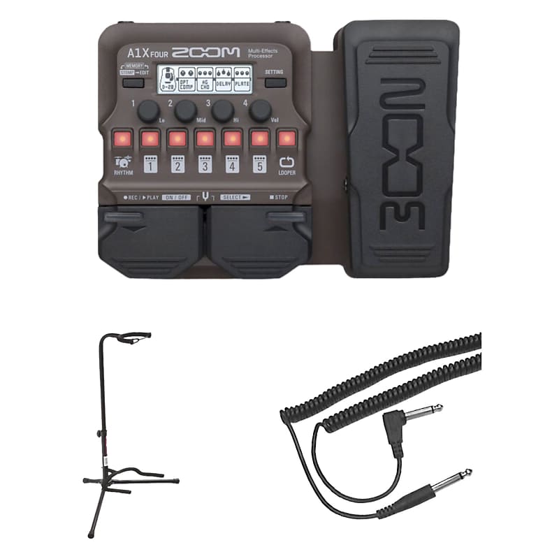 Zoom A1X Four Acoustic Instrument Multi-Effect Processor with | Reverb