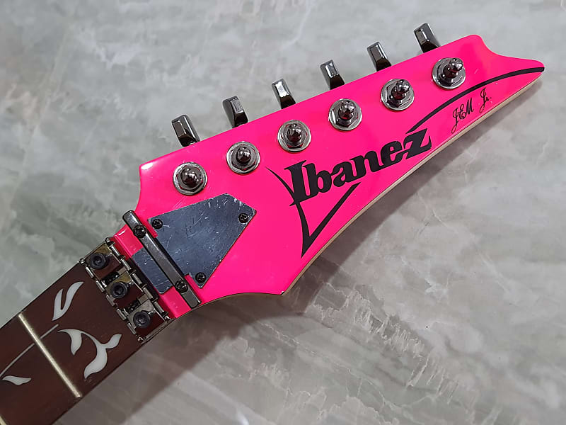 LOADED Ibanez Neck JEMJRSP Wizard-III in PINK w/ COSMO BLACK | Reverb