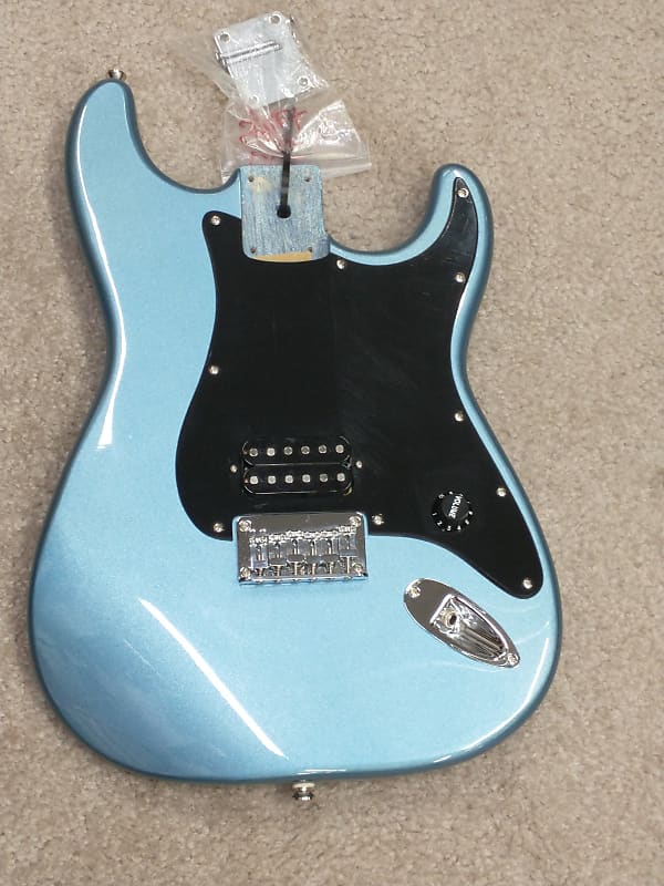 Squier Bullet Strat Body Metallic Blue w/ Pickup & Hardware | Reverb