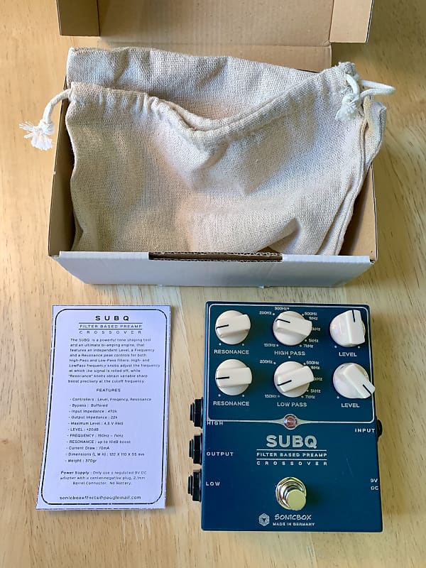 Sonicbox SUBQ Crossover Preamp 2022, frequency filter, | Reverb