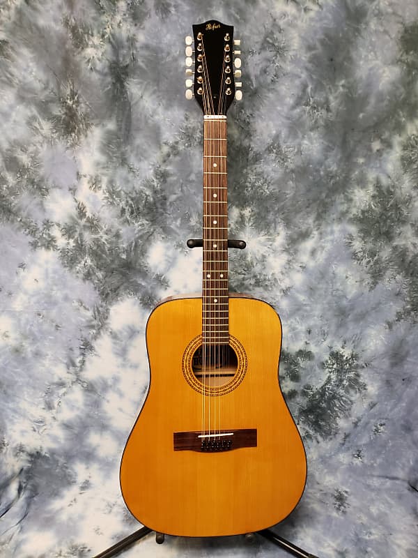 1982 West German Made Hofner Dreadnought 12 String Natural | Reverb
