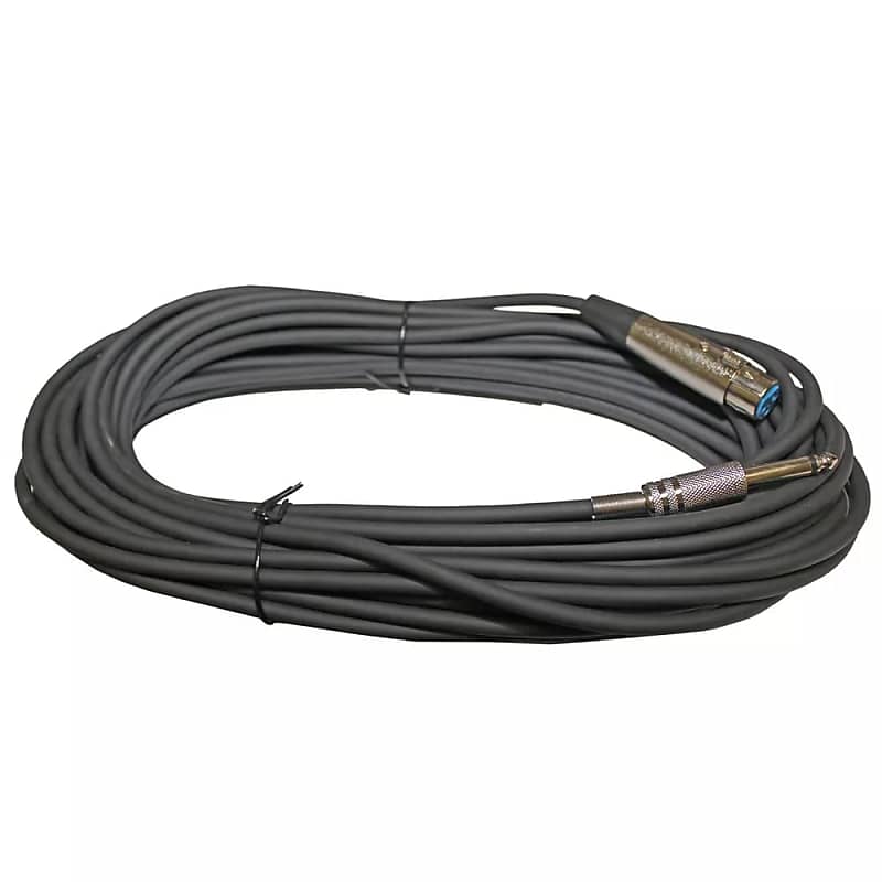 50 Ft Shielded 3 Pin Xlr Female To 1/4 Mono Ts Plug Male | Reverb