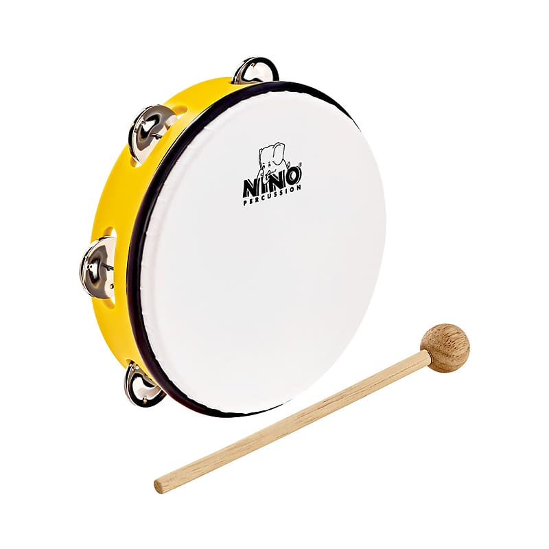 NINO - TAMBOURIN NINO ABS 10" +CYMB, JAUNE | Reverb