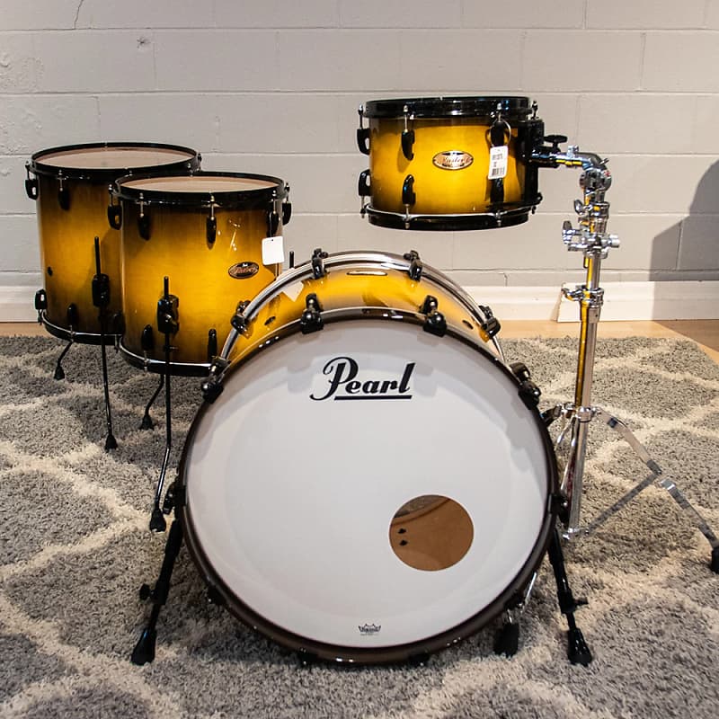 Pearl Masters Custom Drum Kit Inca Gold Burst Shel Pack | Reverb