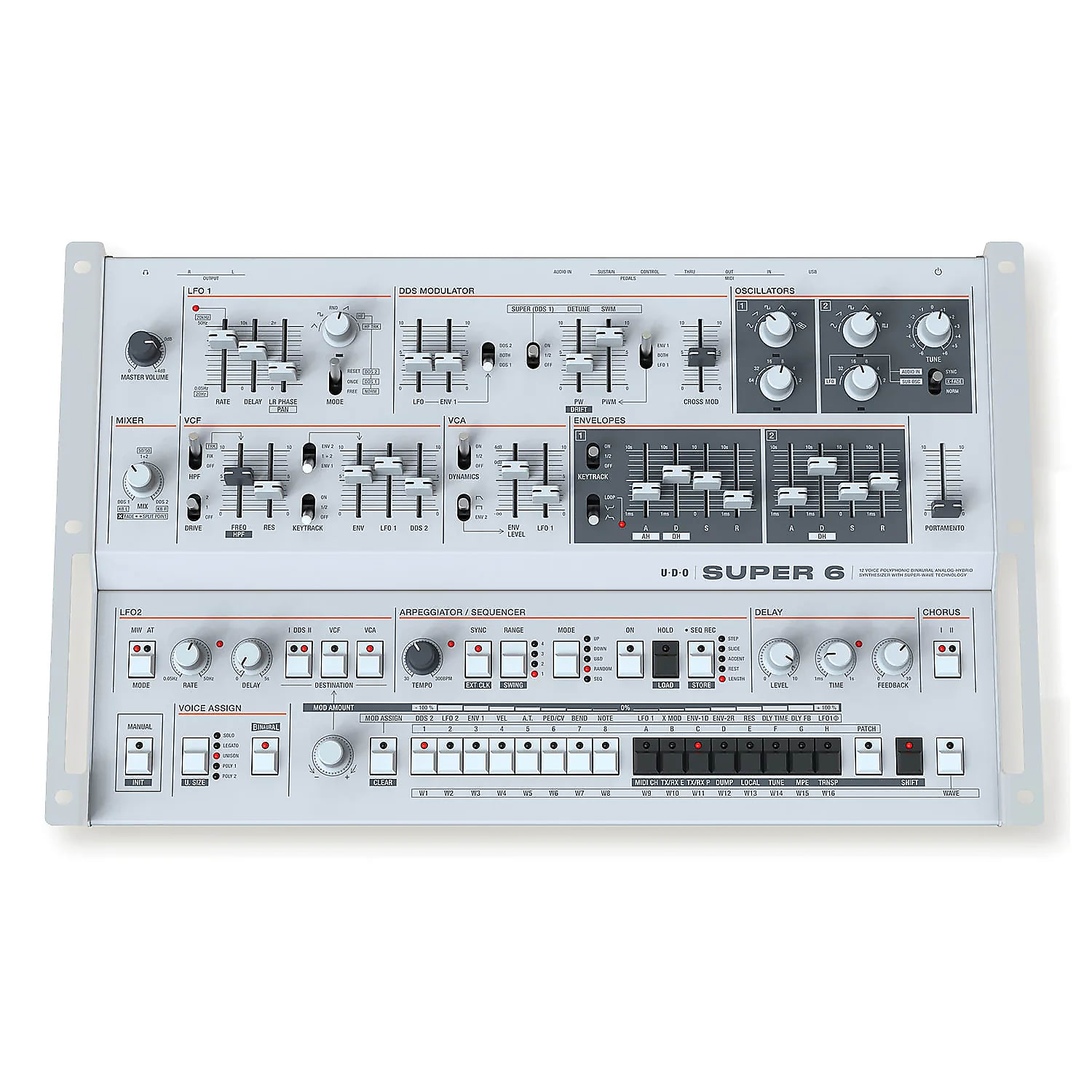 UDO Audio Super 6 Desktop 12-Voice Polyphonic Binaural | Reverb