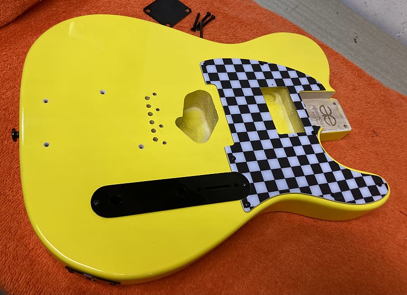 Allen Eden Tele Telecaster Body Cabbie Yellow Partially | Reverb