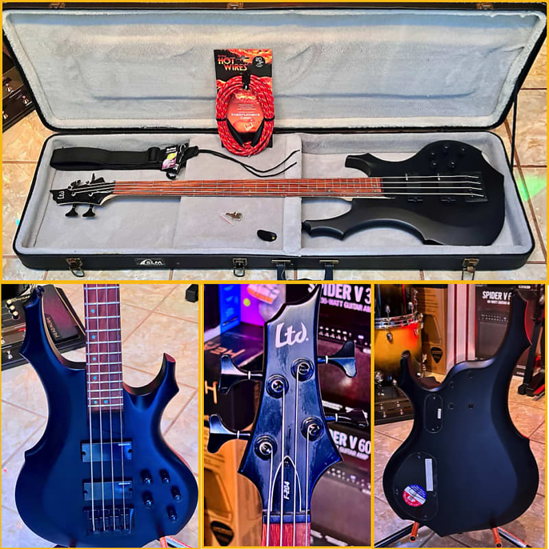 ESP LTD F-204 Bass Guitar/ Hardshell Case/ FREE 20ft Guitar | Reverb