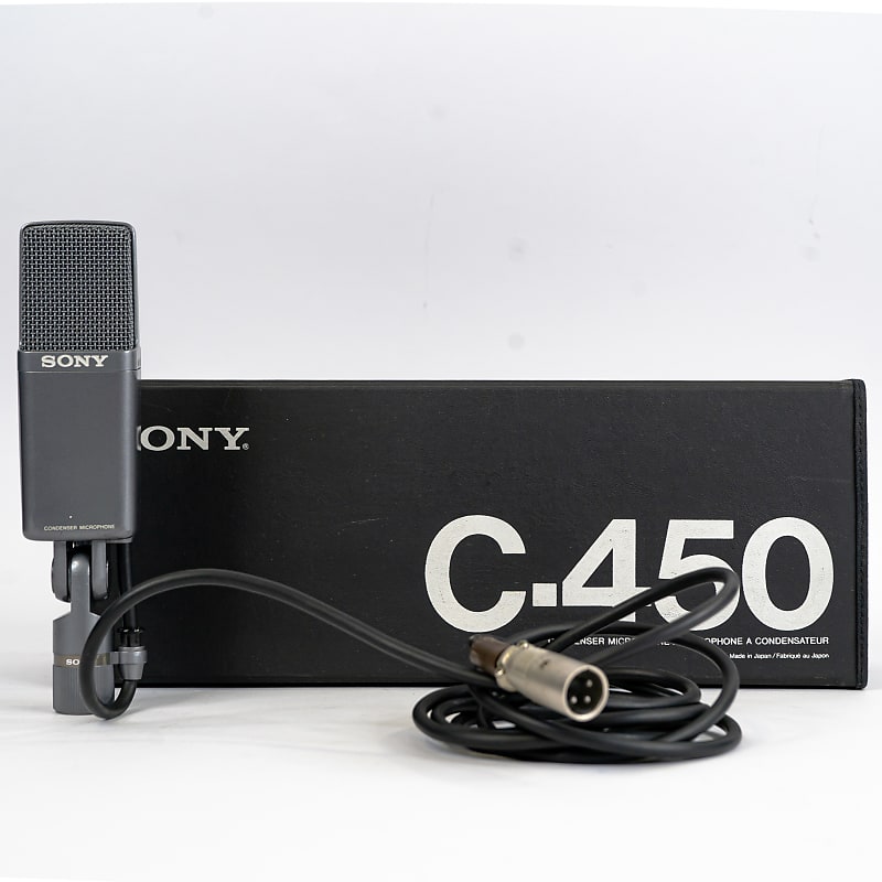 Sony C-450 Capacitor Condenser Mic Microphone with Case | Reverb