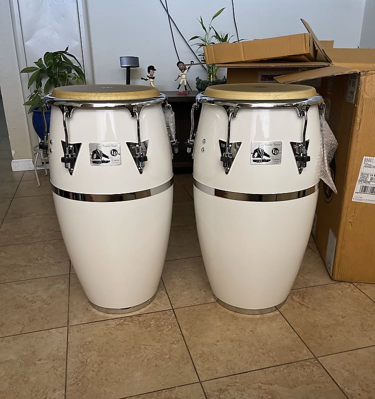 LP Candido Camero Model Conga & Tumba - White Fiberglass | Reverb