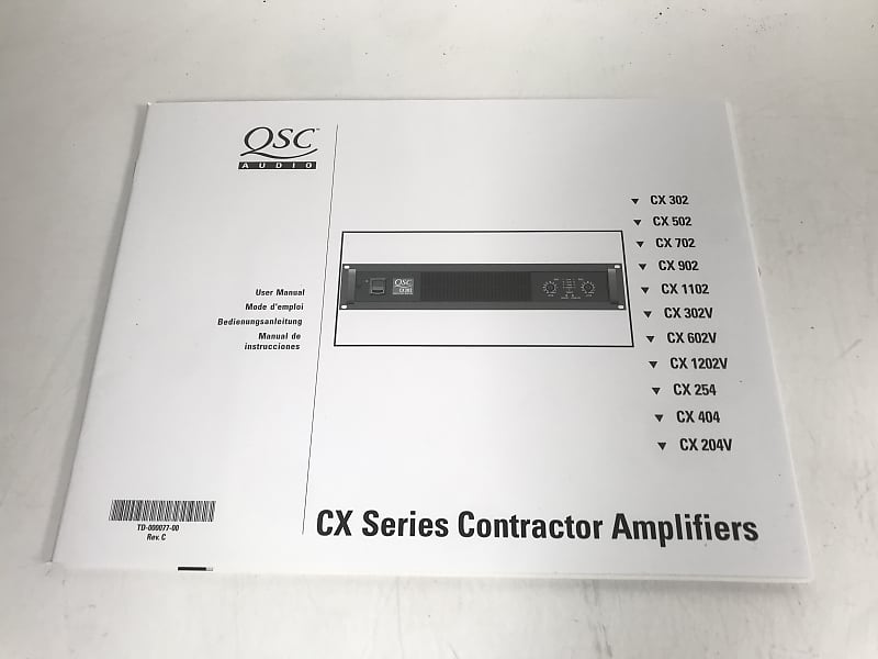 QSC CX302V 300W 2-Channel Direct Output 70V | Reverb Canada