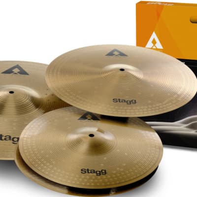 Stagg Pro Drum Set Cymbals, 14" Hi-Hat, 16" Crash, 20" Ride | Reverb
