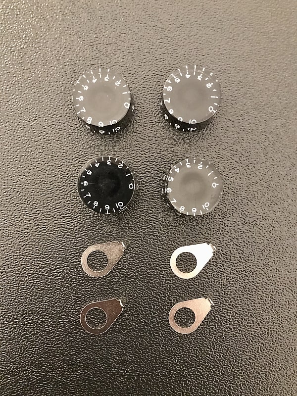 4 Black Volume and Tone Speed Knobs with 4 Knob Position | Reverb