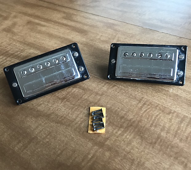 Guild Pair of HB-1 Humbucker Pickups 70's chrome | Reverb