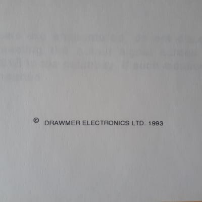 Drawmer DS201B OPERATORS MANUAL 1993 | Reverb