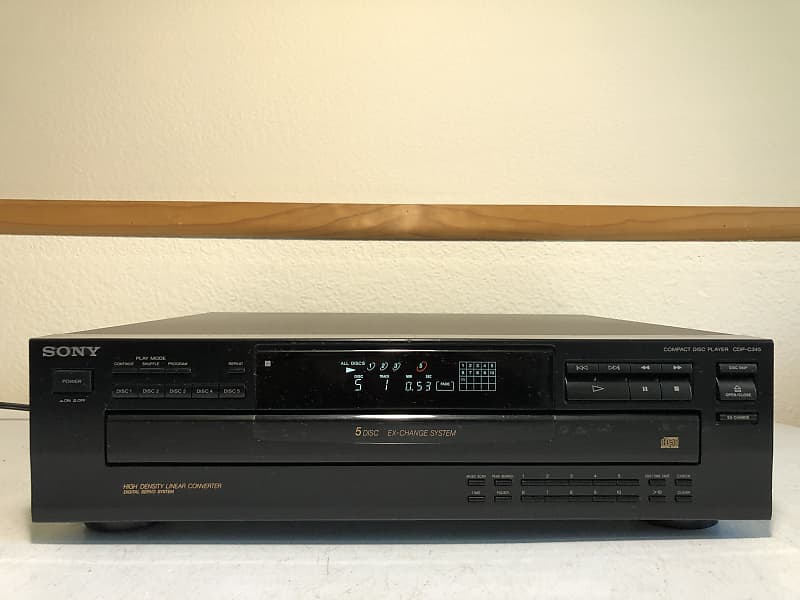 Sony CDP-C345 CD Changer 5 Compact Disc Player HiFi Stereo | Reverb