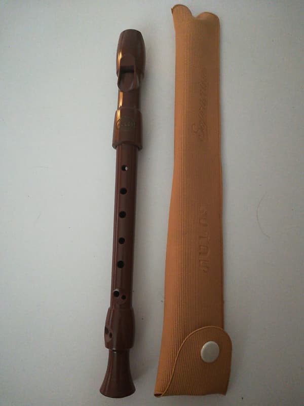 Aulos 70s Plastic Ivory Japanese Recorder | Reverb