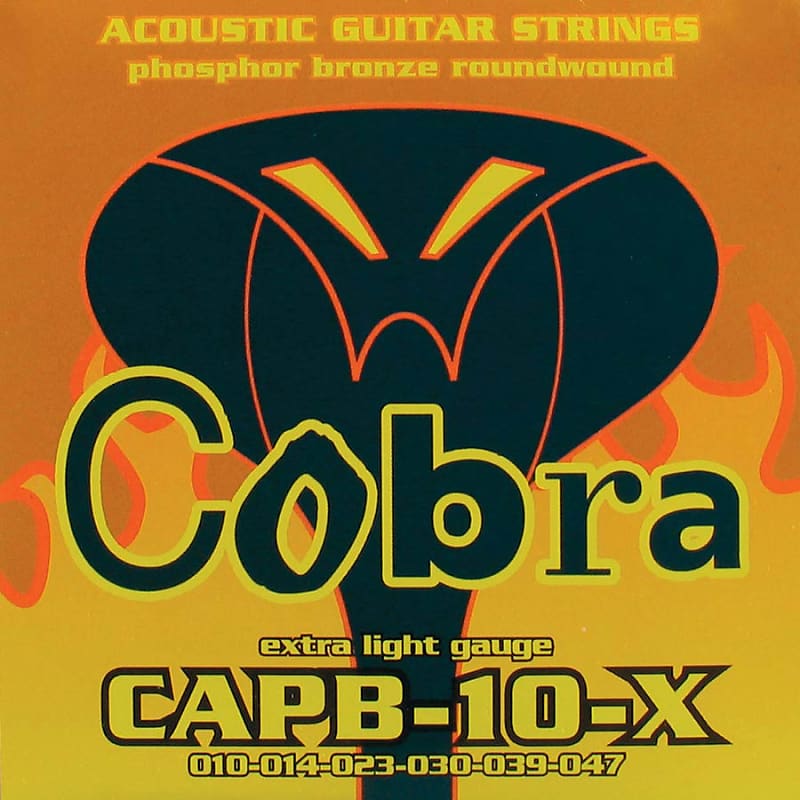 Cobra string set acoustic, phosphor bronze wound extra | Reverb UK