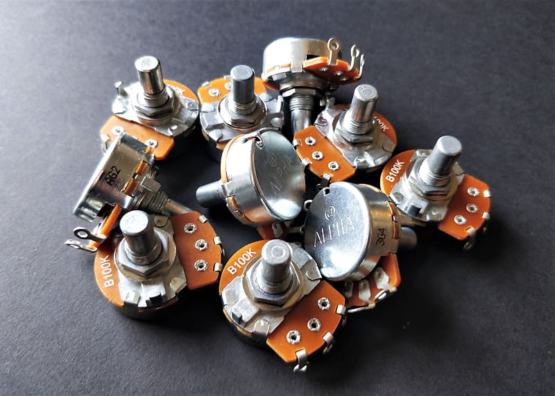 10x Full Size Alpha 100K Linear Potentiometer Pot for Amps | Reverb UK