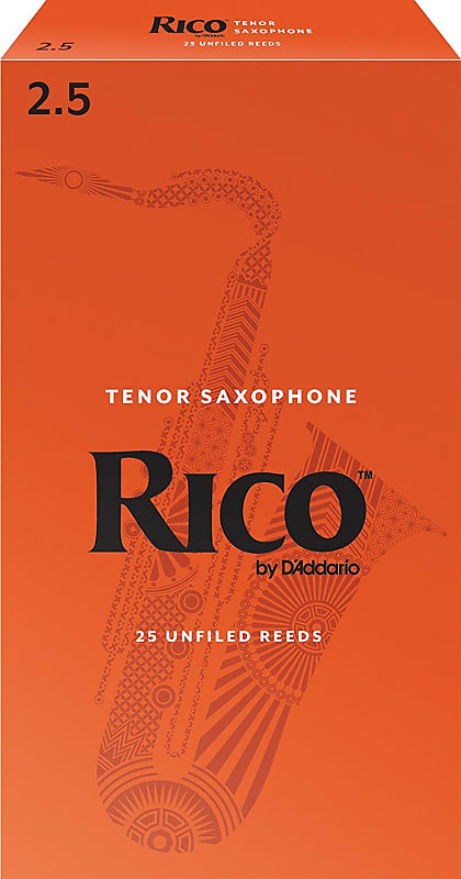 Rico Tenor Saxophone Reeds Pack of 25 2.5 | Reverb