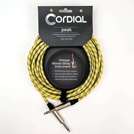 Cordial Cables Premium Instrument Cable with "No-Fray” Sleeve | Reverb
