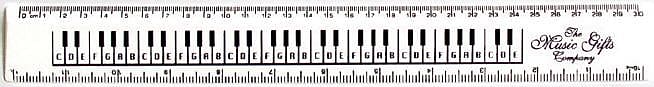 12 Inch Ruler Keyboard White - "MGCRUL01 / Righello | Reverb