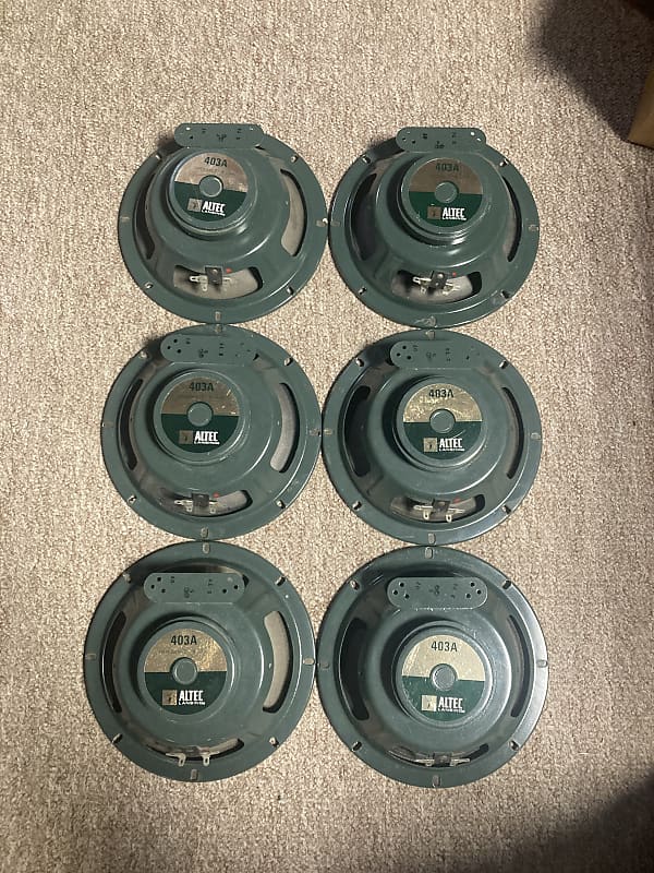Altec Lansing 403A 8ohm 1970s - Green/ gold matched sextet | Reverb