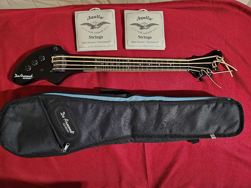 Fender DeArmond Ashbory Fretless Bass Black w/ 2 extra Aquila | Reverb