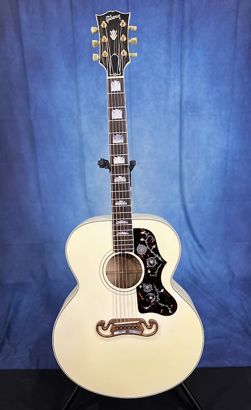 Gibson J-200 1990 - RARE! Cream / White With Case | Reverb