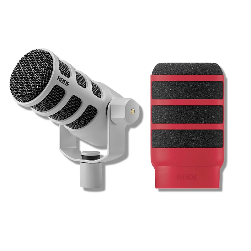 Rode PodMic (White) Cardioid Dynamic Broadcast Microphone | Reverb