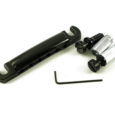 Tone Pros LPBS02/BLK TP6 T1ZS Bridge Tailpiece Set US 4mm | Reverb