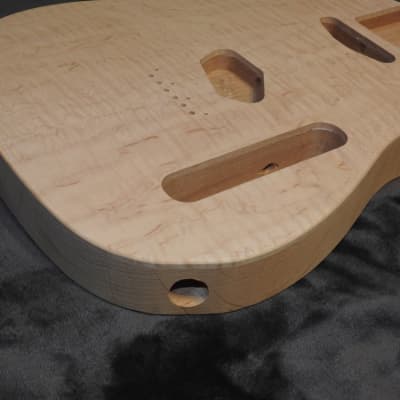 Unfinished Telecaster Body Book Matched Flame Maple Top 2 | Reverb