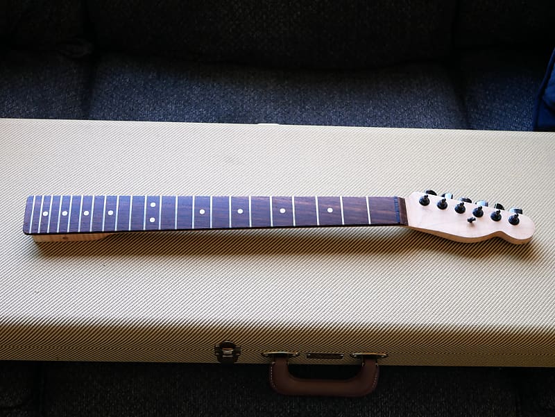 Warmoth Telecaster Neck Flame Maple Loaded W/ Tuners Satin | Reverb