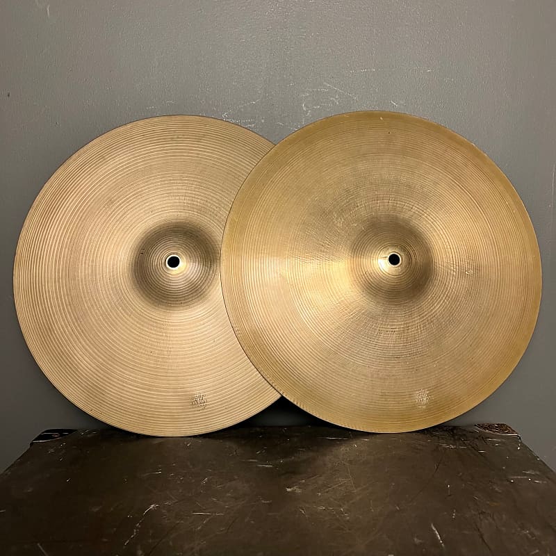 VINTAGE 1960's UFIP 15" Ritmo Hi-Hat Cymbals - 1086/1193g | Reverb