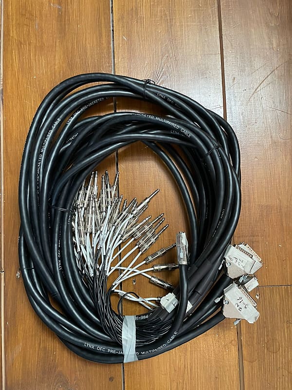 Custom Lynx DB25 to 8×6.35mm (1/4″) TRS Jack Loom 3m | Reverb