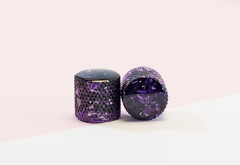 Deep Violet Foil Knurled Knob Duo / COARSE | Reverb