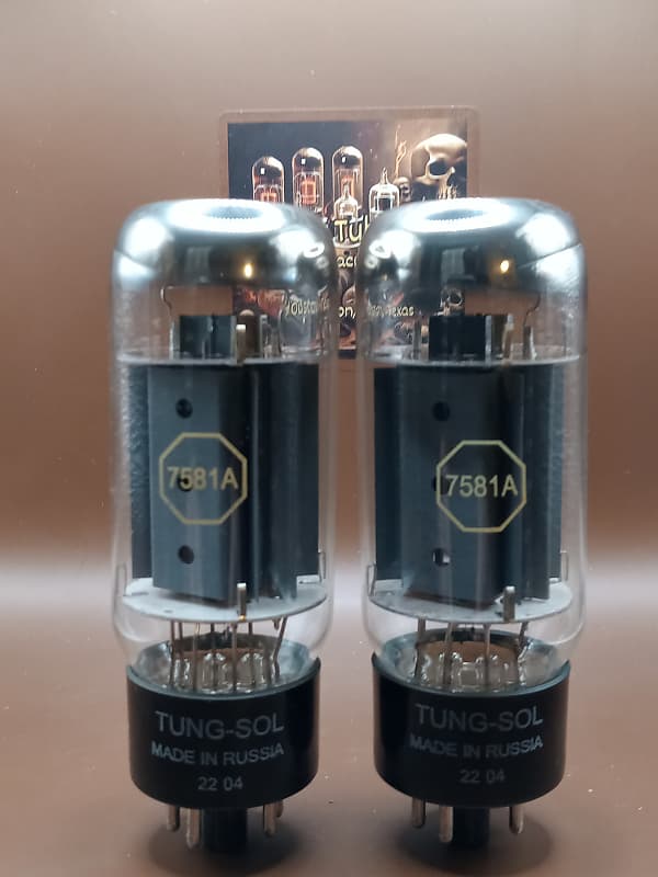MATCHED PAIR OF TUNG-SOL 7581A (KT66) MAXI MATCHER TESTED. | Reverb