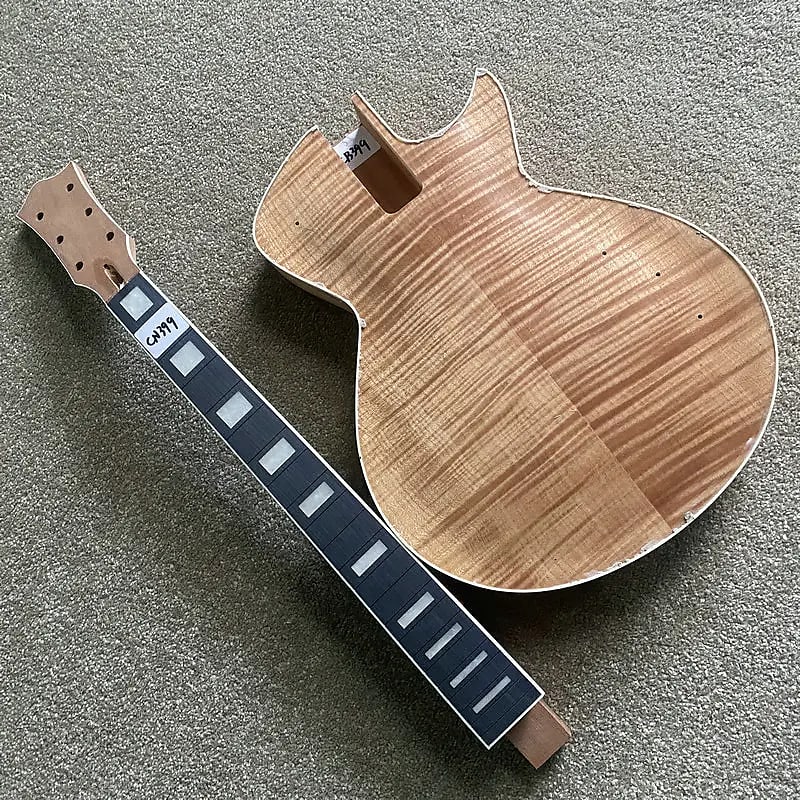 Custom Tiger Maple Top Guitar Mahogany Body and Neck, | Reverb