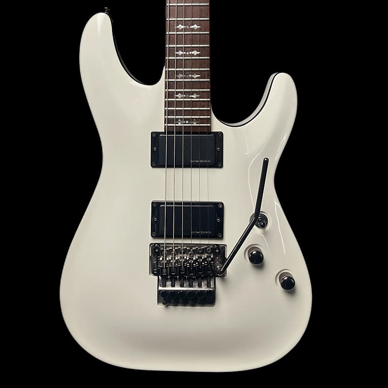 Schecter Demon-6 FR Electric Guitar in Vintage White | Reverb