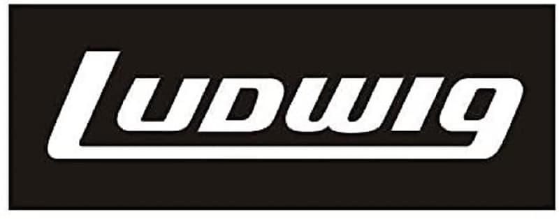 Genuine Ludwig 2" x 5.5" Bass Drum Logo Sticker - WHITE, | Reverb
