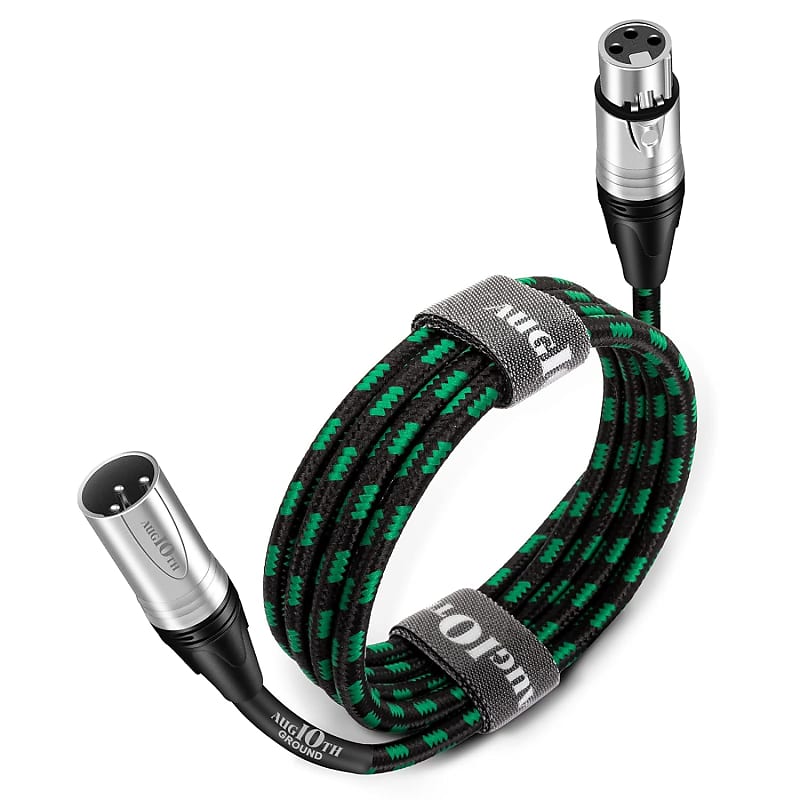 Xlr To Xlr Pro Mic Cable Male To Female Xlr Cable 3-Pin Green | Reverb