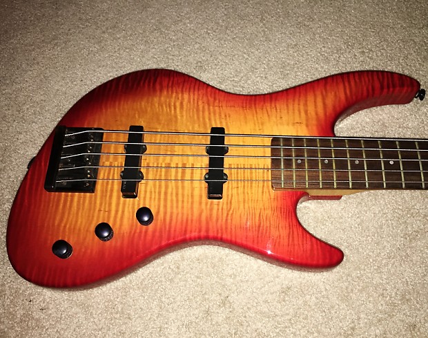 1986 Guild Pilot 5-String Electric Bass Guitar, Strap & OHSC | Reverb