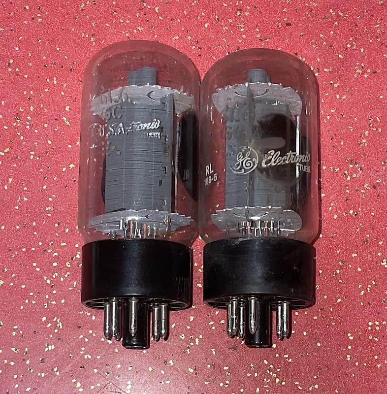 2 Vintage GE 6L6GC Vacuum Tubes - 6L6 GC Power Amplifier | Reverb